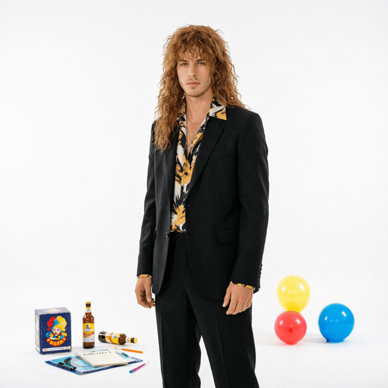 long hair wigs for men sold on Temu United States