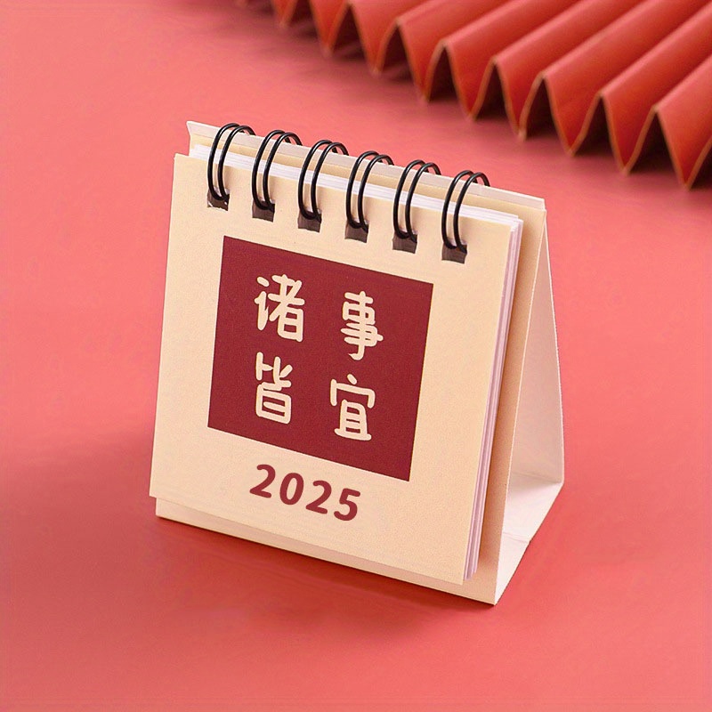 2025년 영감을 주는 책상 달력 월별 보기 미니 휴대용 데스크톱 정리함 동기 부여 명언이 있는 창의적인 탁 Temu