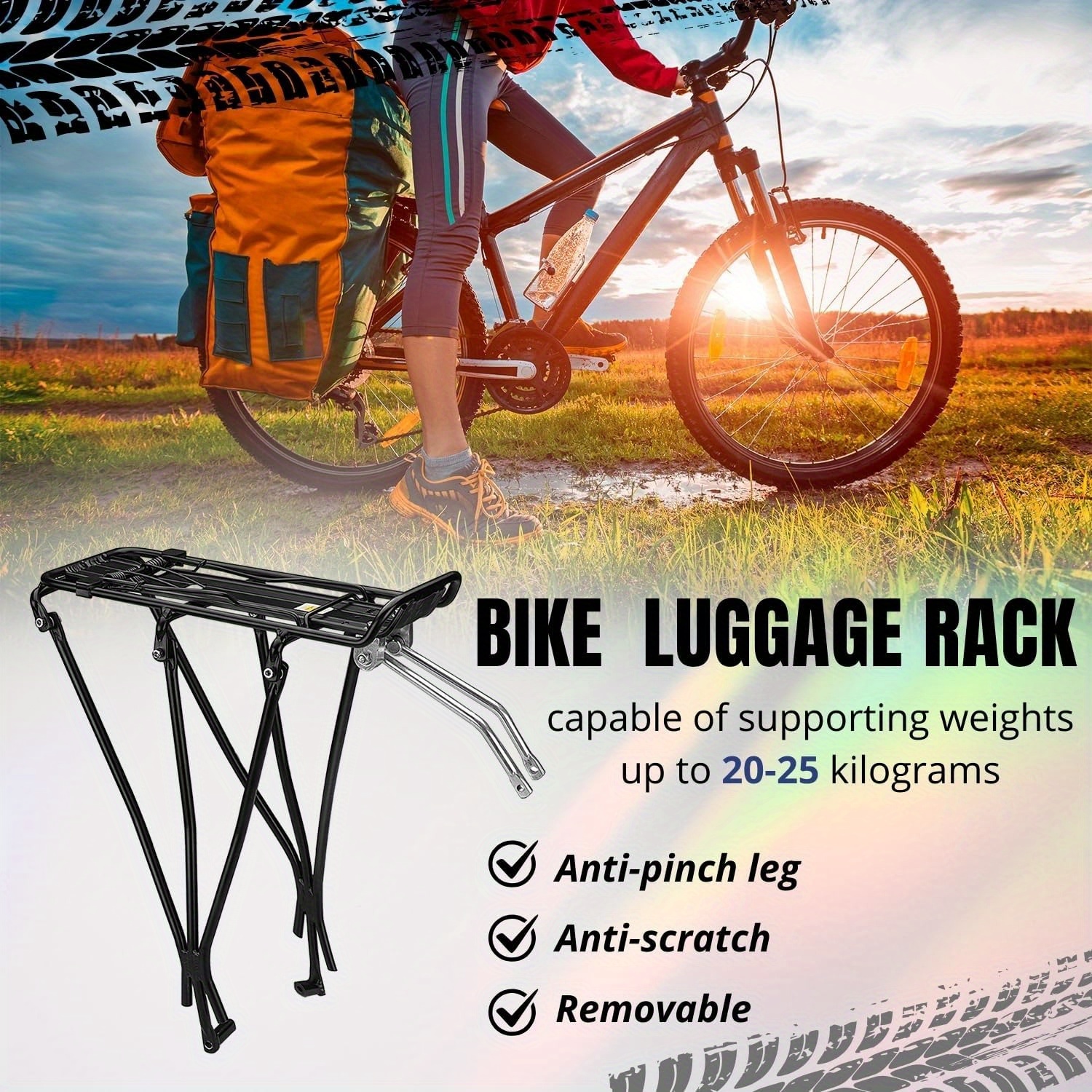 bike rear rack sold on Temu Canada