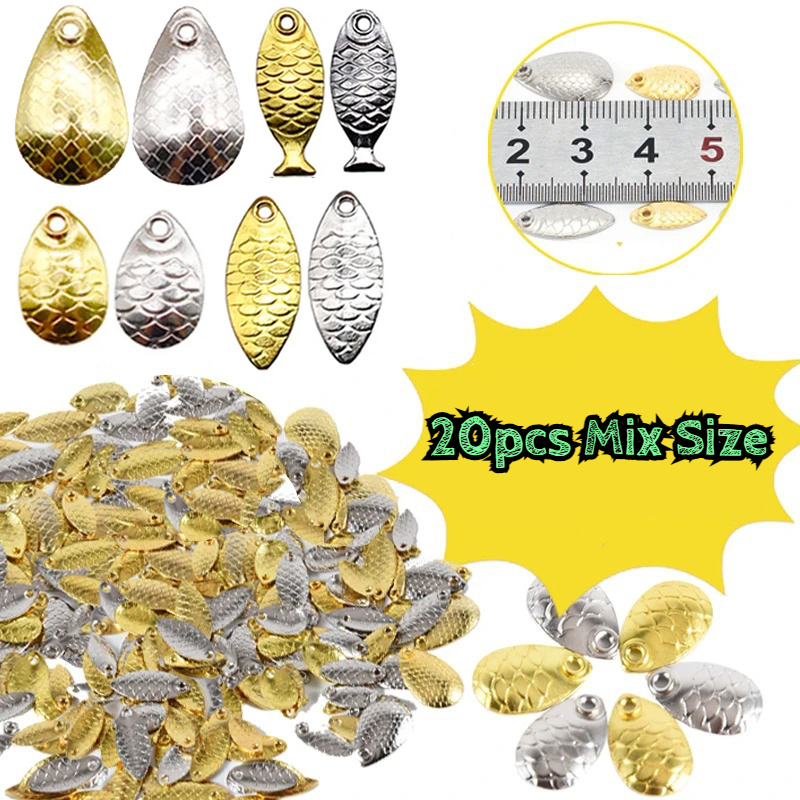 Dr Fish Spinner Lures Metal Fishing Lure Spinnerbait Blade DIY Lure Kit ...