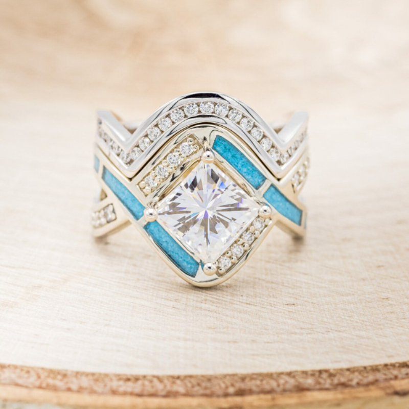 2pcs Set Elegant Women's Fashion Wedding Jewelry Ring Set Romantic ...