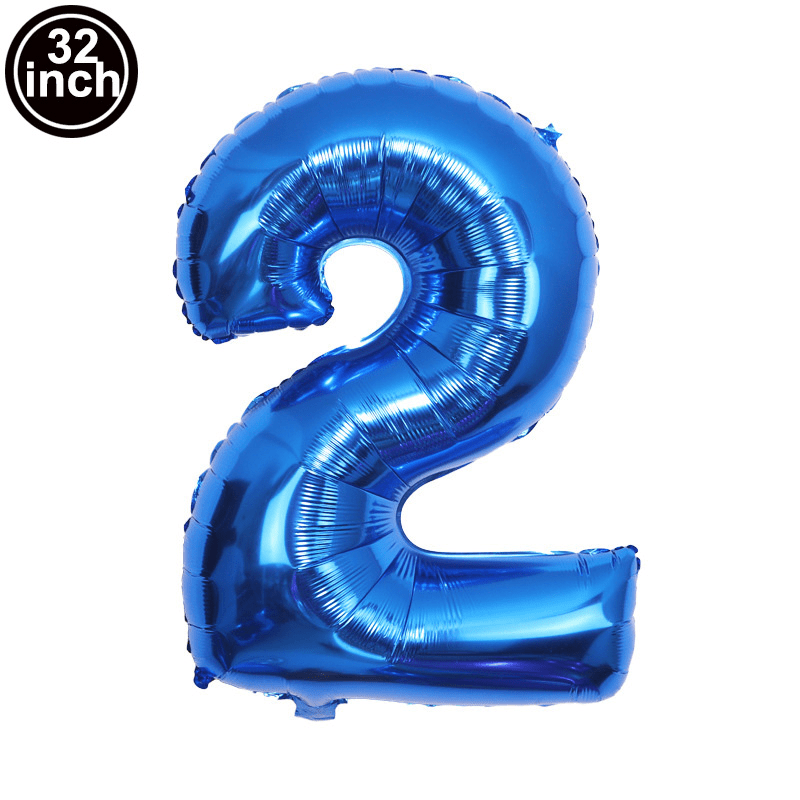 32 Inch Deep Blue Number Balloon 1 9 Christmas Halloween Thanksgiving ...