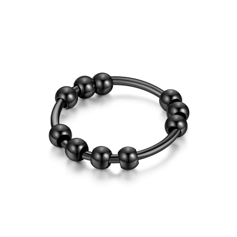 Ten Beads Spinning Stress Relieving Anxiety Rings Couples - Temu