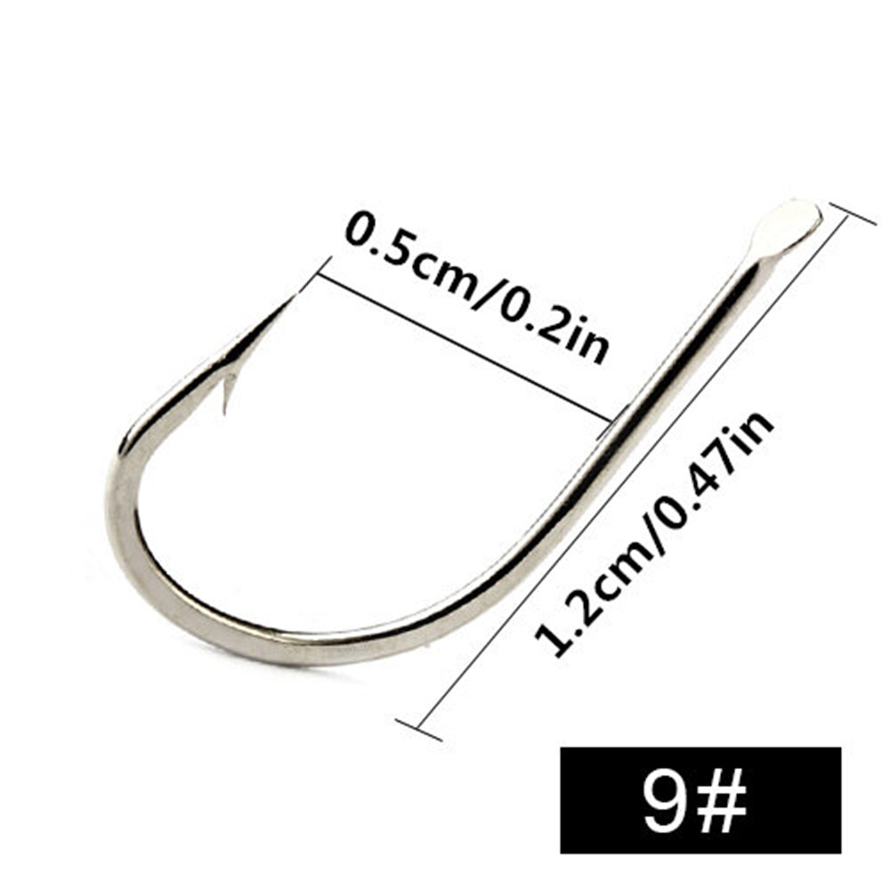 Ftk 100pcs High Carbon Stainless Steel Fishing Hook For Freshwater ...
