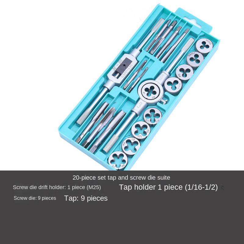40pcs Tap And Die Set, Tapping Plate Teeth Winch Set Set Metric ...