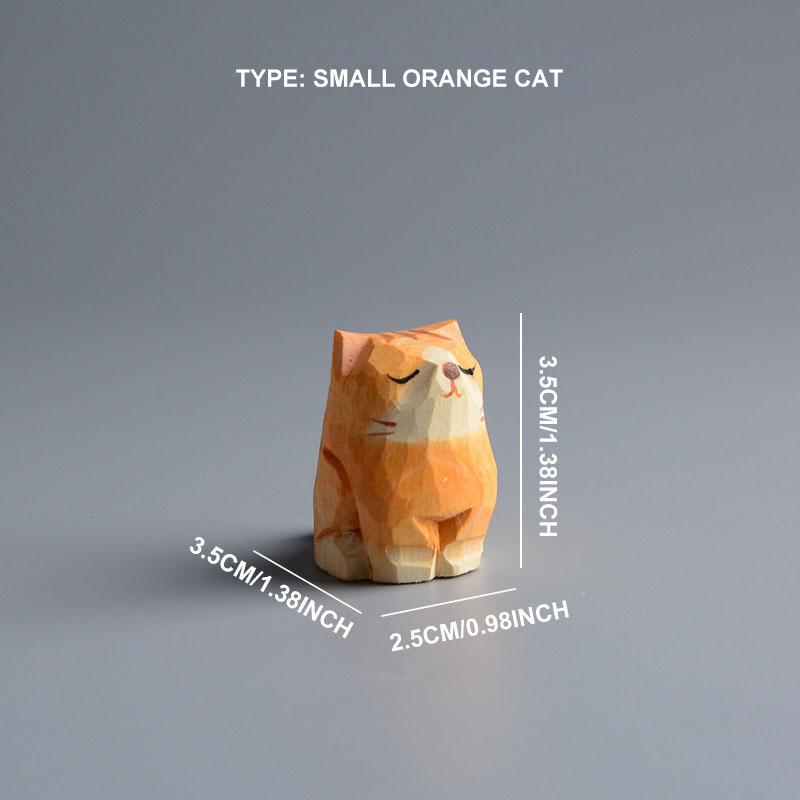 Wooden Cat/ Dog Cartoon Mini Cute Cat Ornament - Temu