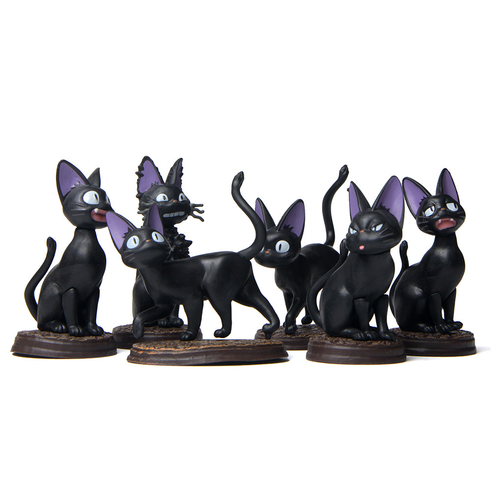 6 Black Cat Gigi Life Edition Black Cat Gigi Cat Doll Model - Temu