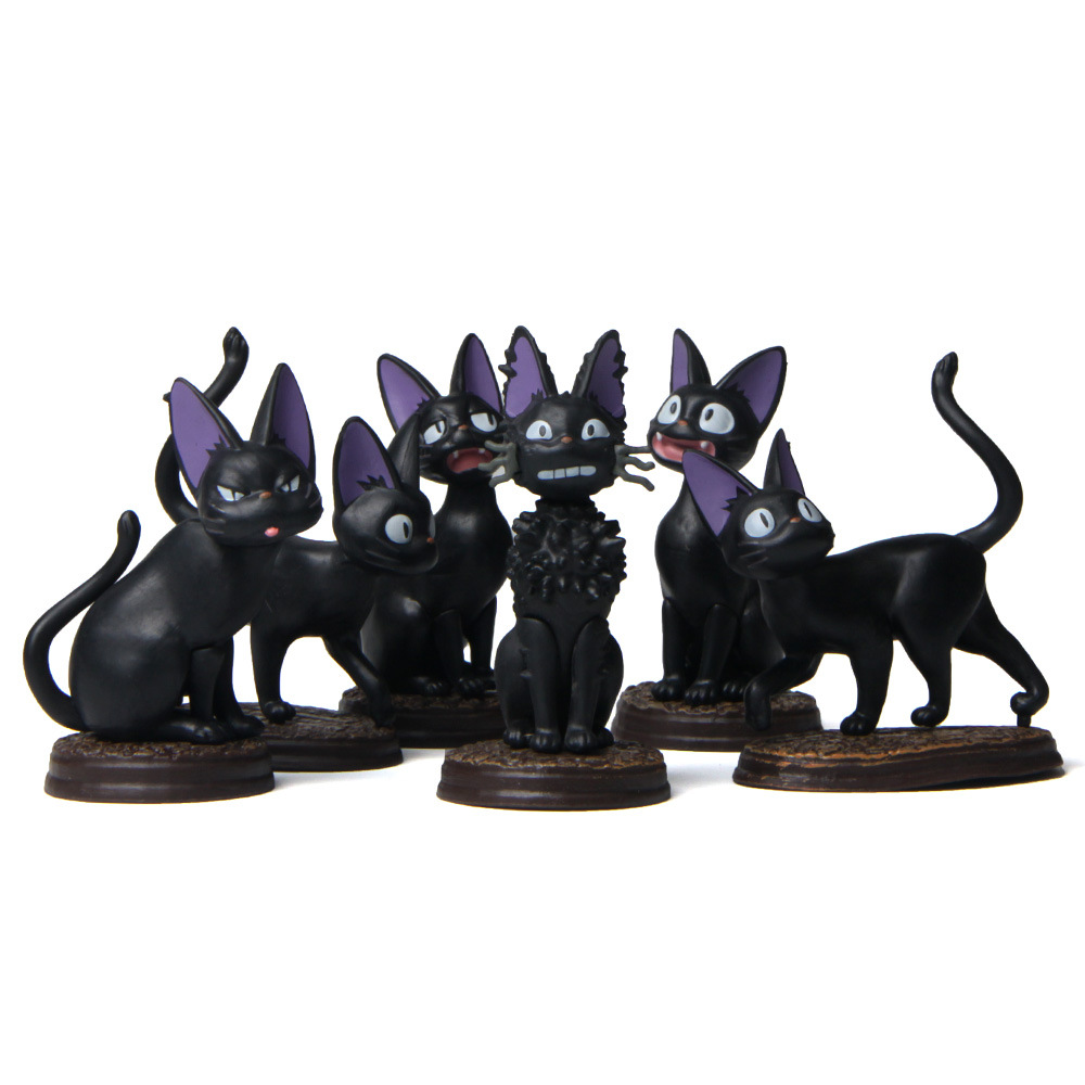 6 Black Cat Gigi Life Edition Black Cat Gigi Cat Doll Model - Temu