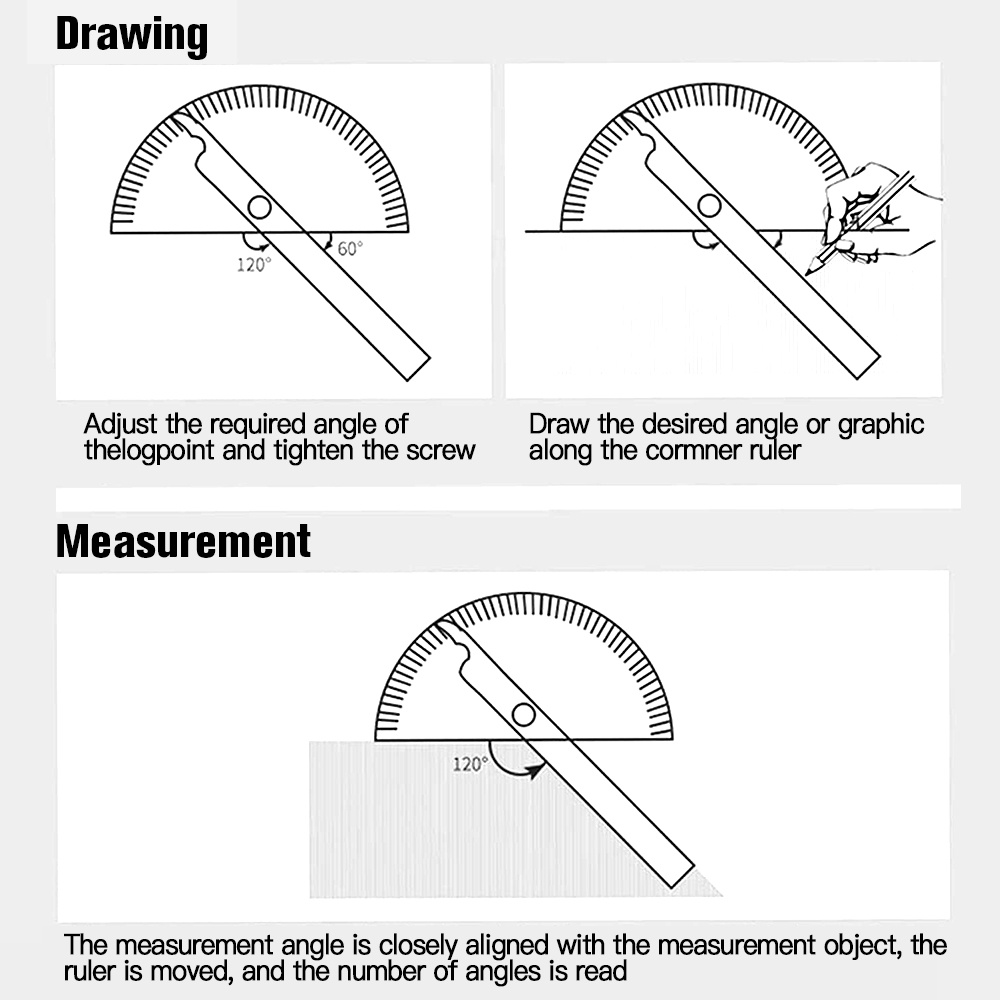 angle ruler protractor metal multi angle ruler mechanical - Temu