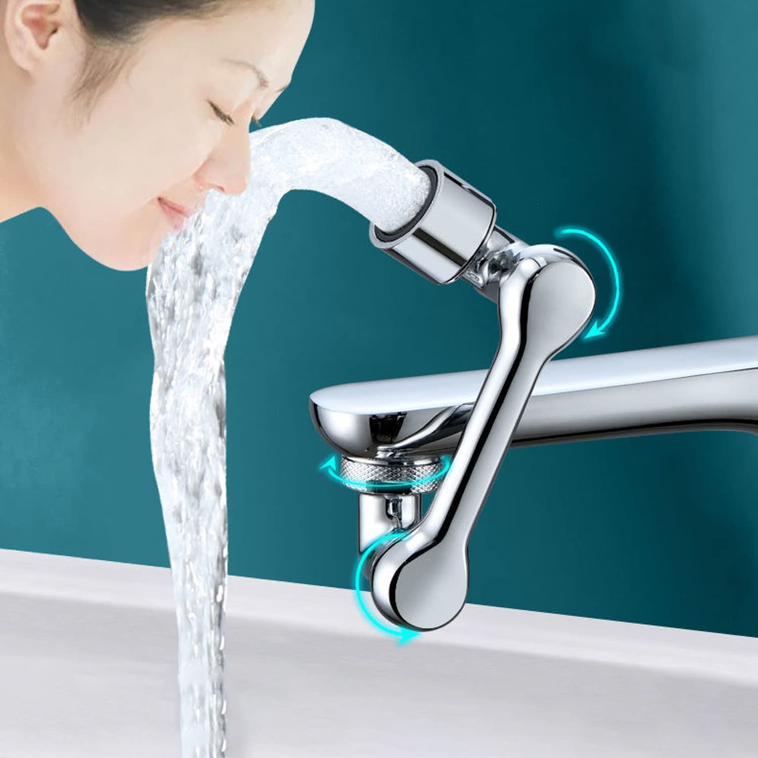 1pc Rotating Robotic Arm Faucet 1080 Degree Rotatable Faucet Aerator ...