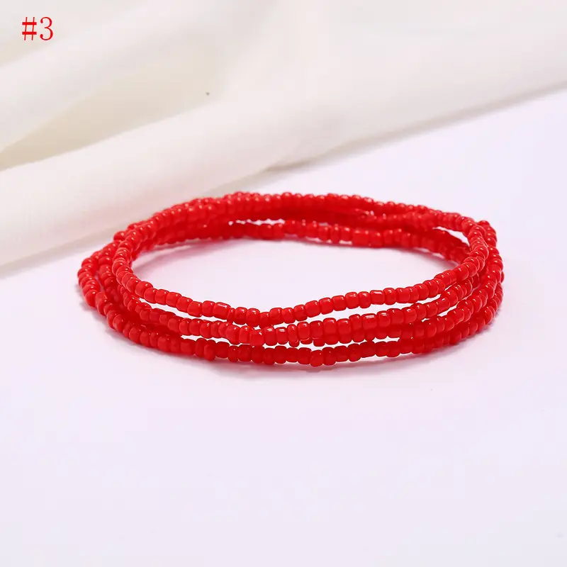 Waist Beads Chains Women Colorful Handmade Bead Chains Temu