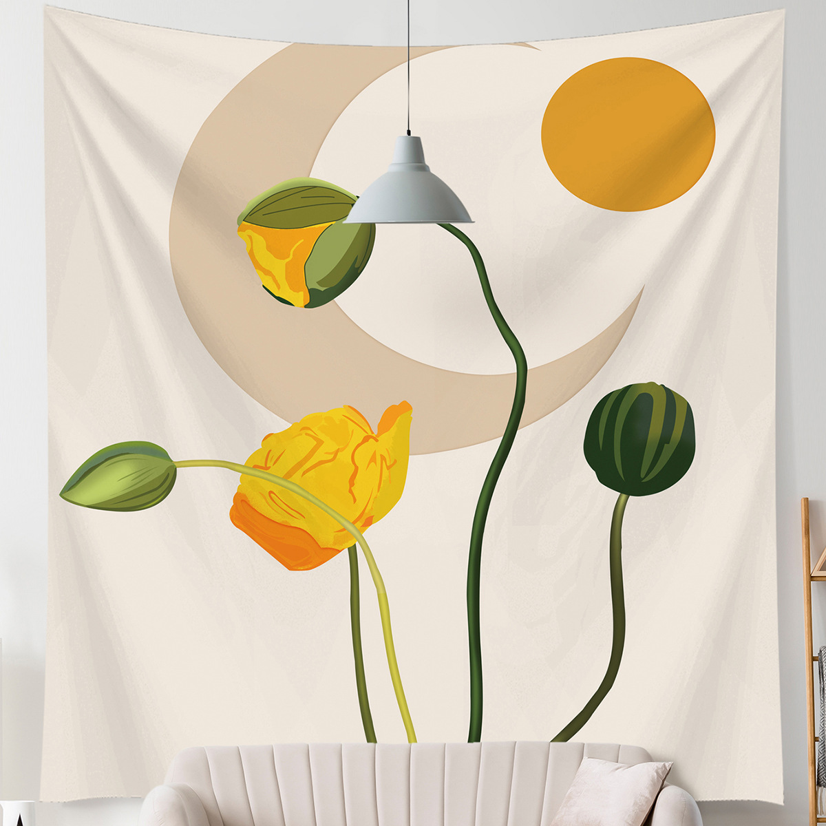 1pc Flower Printed Tapestry Tapestry Wall Hanging Wall Decoration Home ...