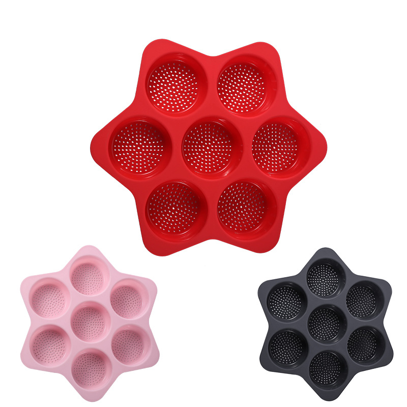 1pc Food Grade Silicone Hamburger Mold 7 With 4 Round Bread - Temu ...