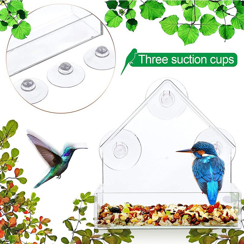 Keep Fed Transparent Acrylic Bird Feeder! - Temu