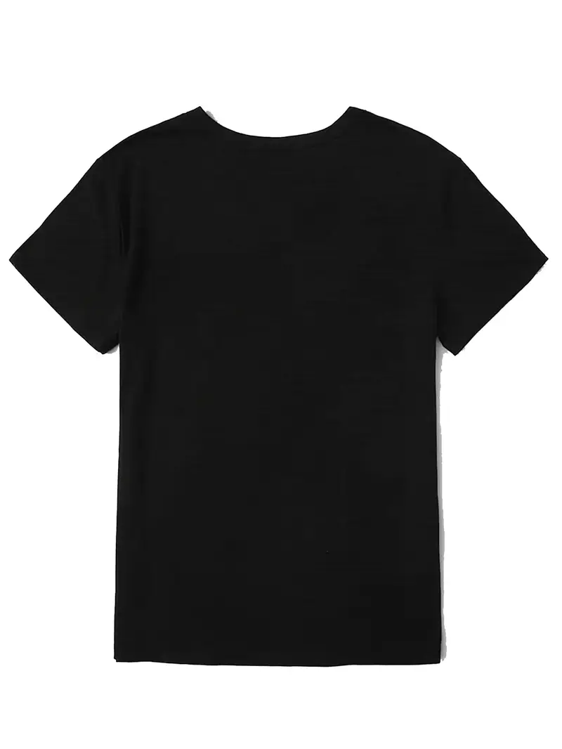 Plus Size Letter Print Short Sleeve Pullover T Shirt Womens Temu