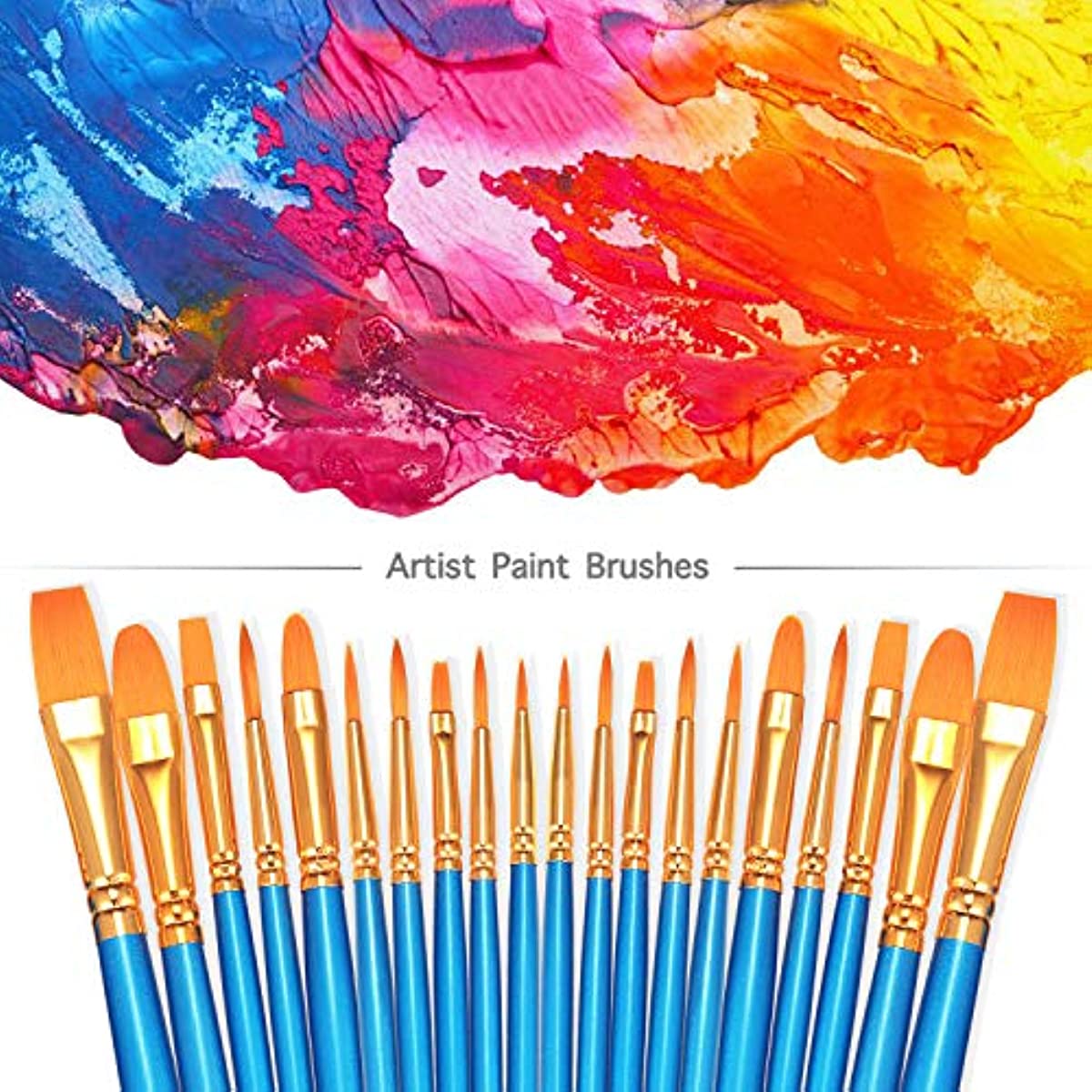 Paint Brushes Set Round Pointed Tip Paintbrushes Nylon Hair - Temu