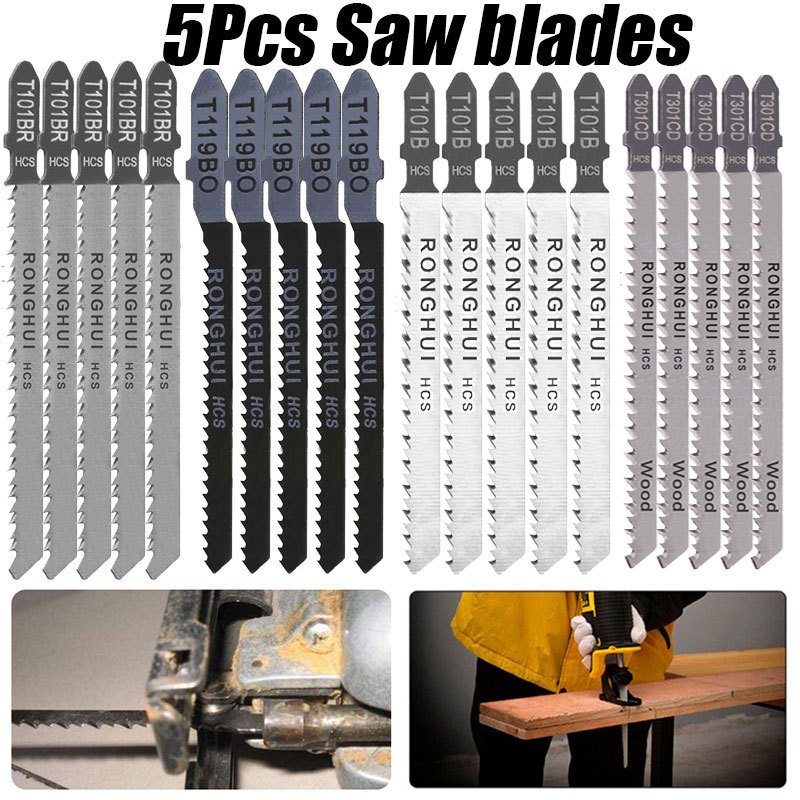 5pcs Jigsaw Blade Set Metal Wood Assorted Blades For Wood - Business ...
