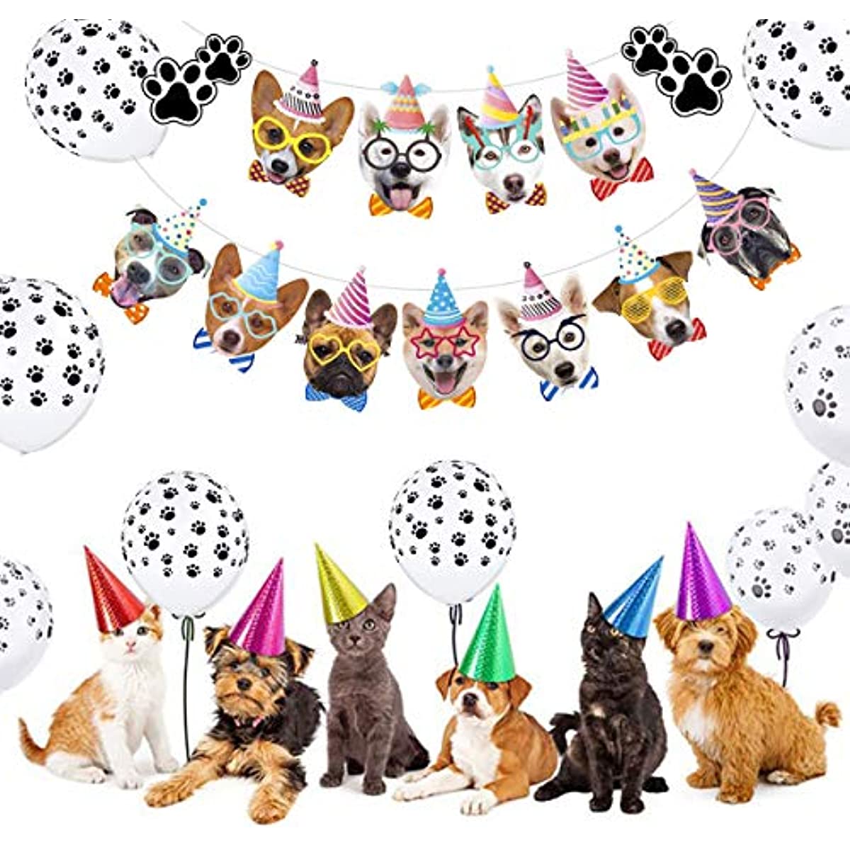 Set Dog Banner Balloons For Dog Themed Party Decorations - Temu
