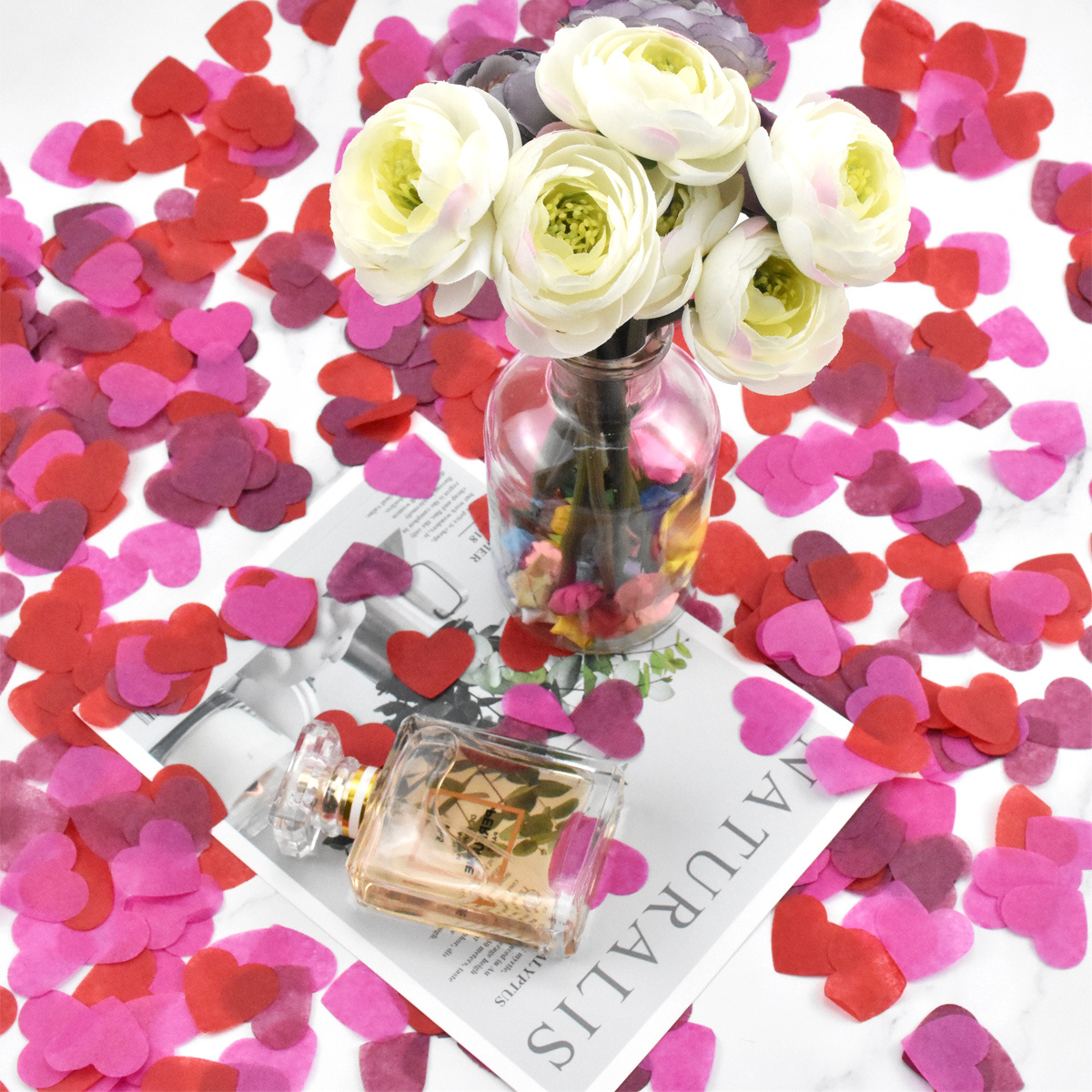 Hearts Confetti Paper Confetti Tissue Confetti Red Heart - Temu Germany