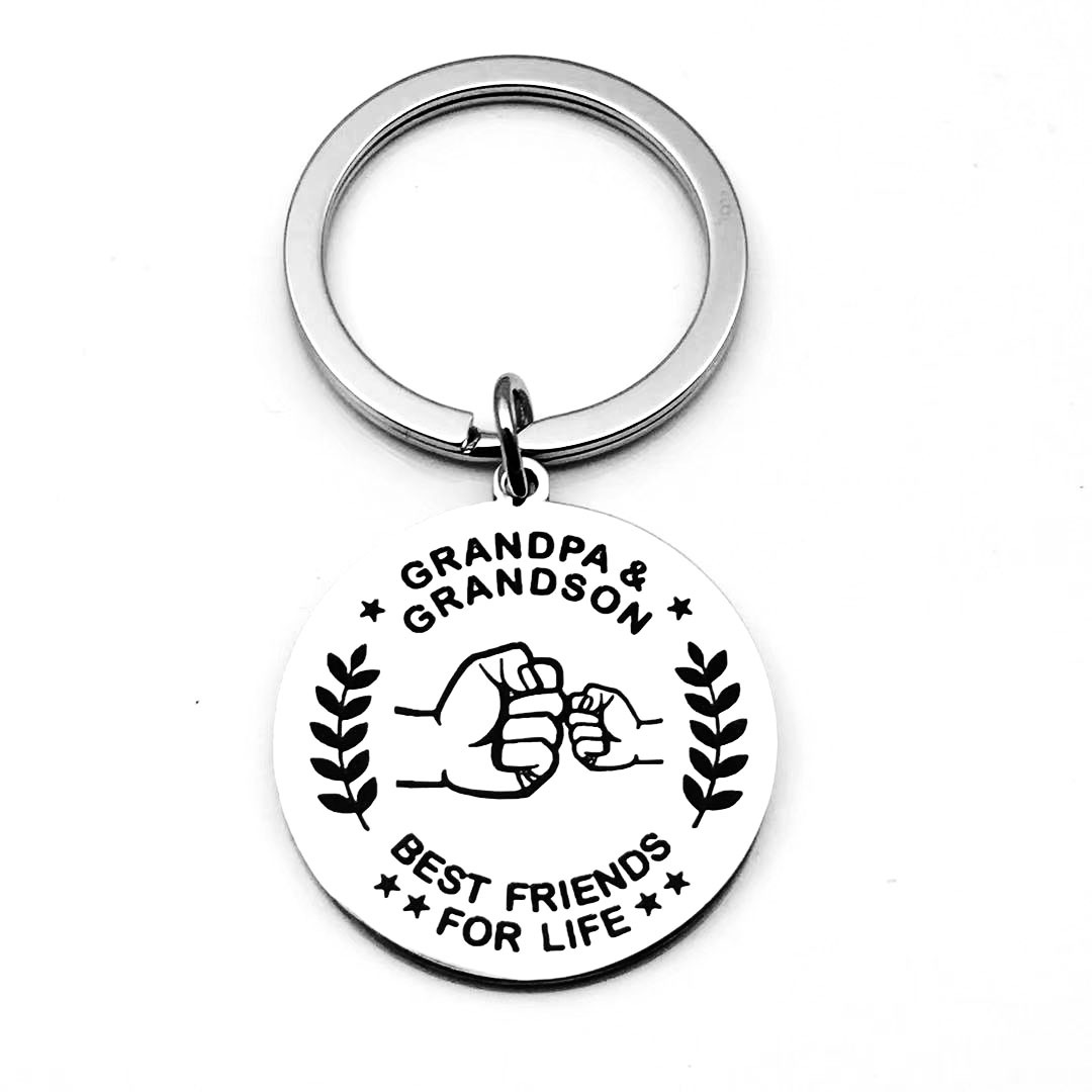 Mens Fashion Simple Stainless Steel Key Ring - Jewelry & Accessories ...