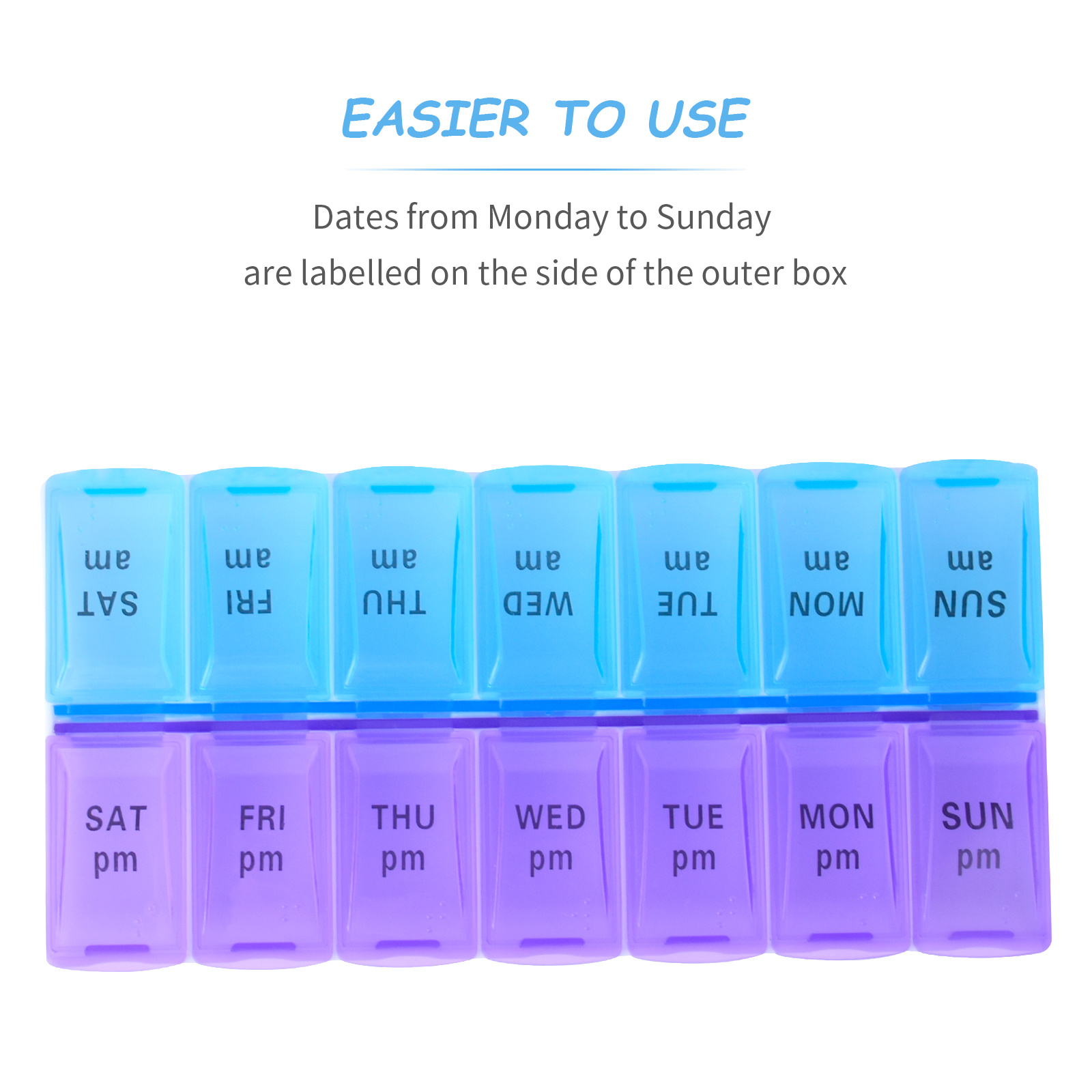 14 Compartments Medicine Pill Box Organiser Dispenser Case 7 - Temu ...