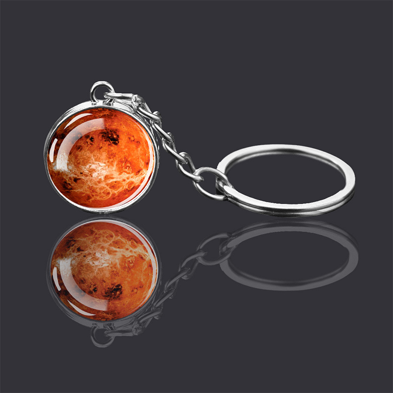 1pc Moon Keychain Solar System Planet Keychain Galaxy Nebula Space ...