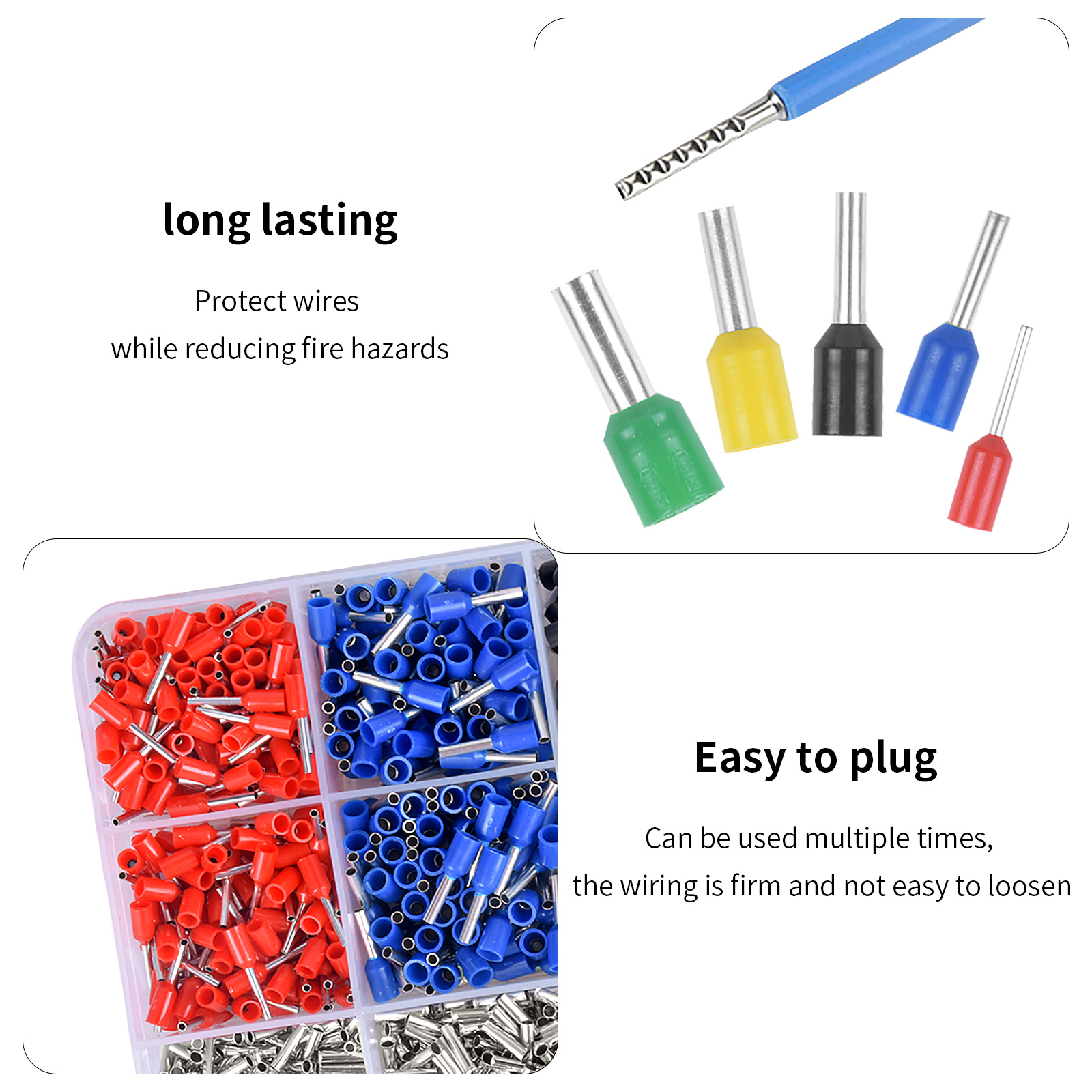 12 22 Awg Wire Terminal Ferrules Insulated/ Non Insulated - Temu