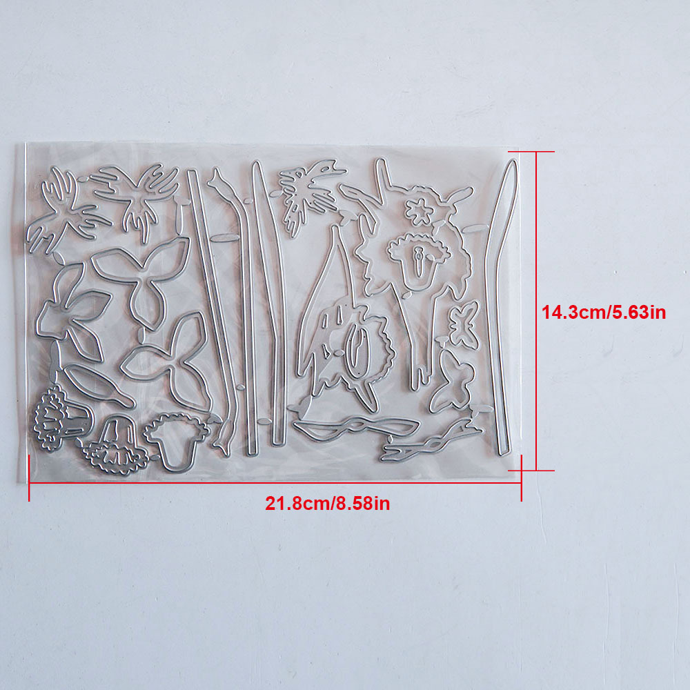 Flower Clear Stamps And Cutting Dies Diy Scrapbooking Silicone Stamps ...