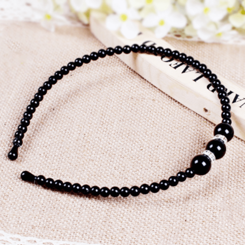 Faux Pearl Hair Bands Headband For Girls Shiny Elegant Beaded Headwear ...