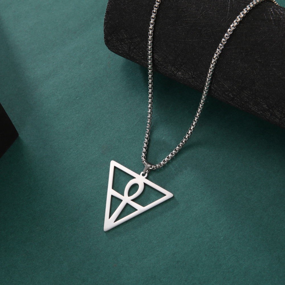 Egypt Cross Triangle Necklace Men Women Geometric - Temu Australia