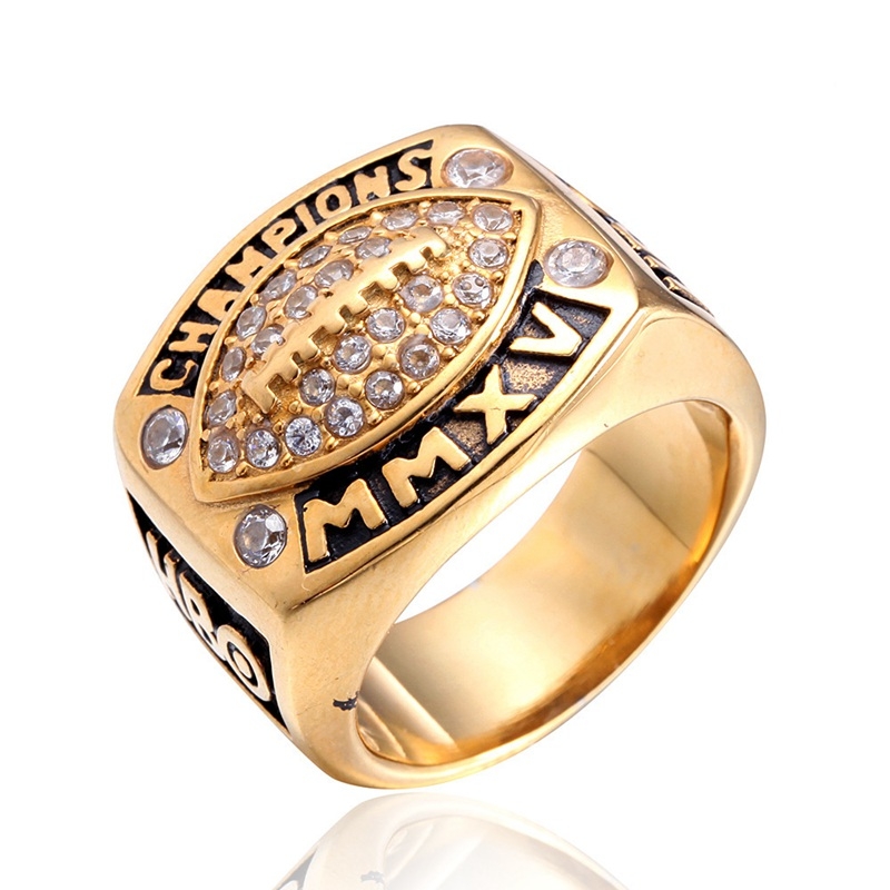 Hip Hop Jewelry Men's Gold Plated Artificial Diamond Ring | Shop Now ...