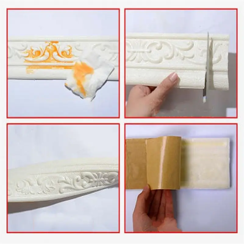 3d Foam Wall Skirting Line Self Adhesive Wall Waist Line Temu