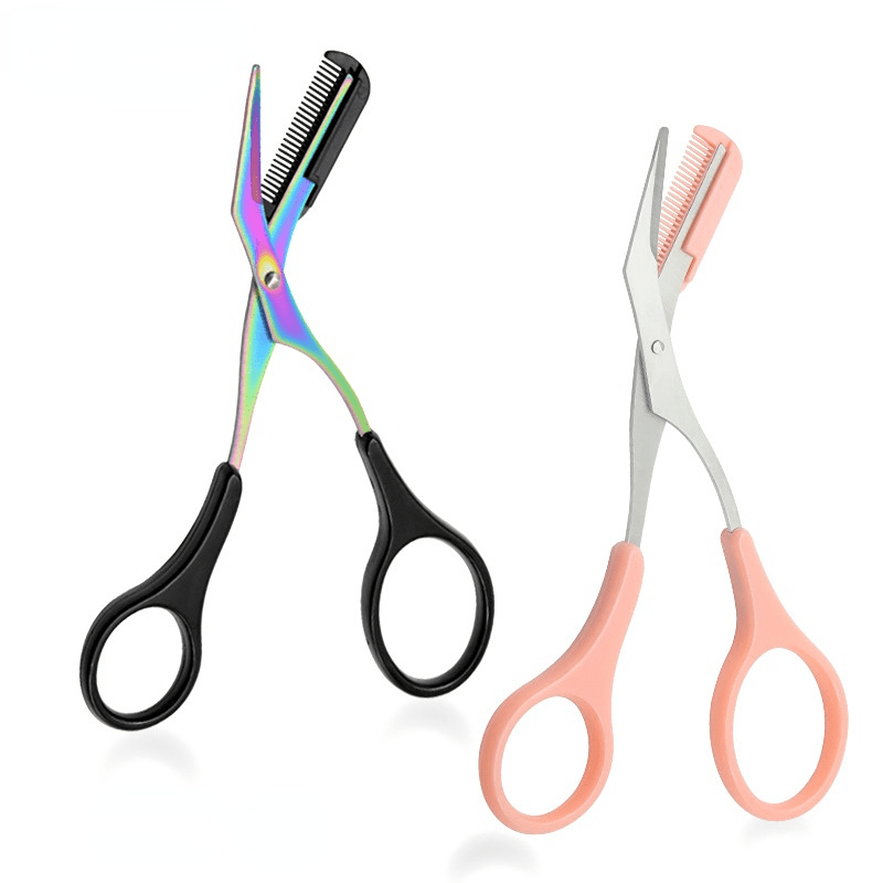 eyebrow scissors comb stainless steel eyebrow trimming - Temu
