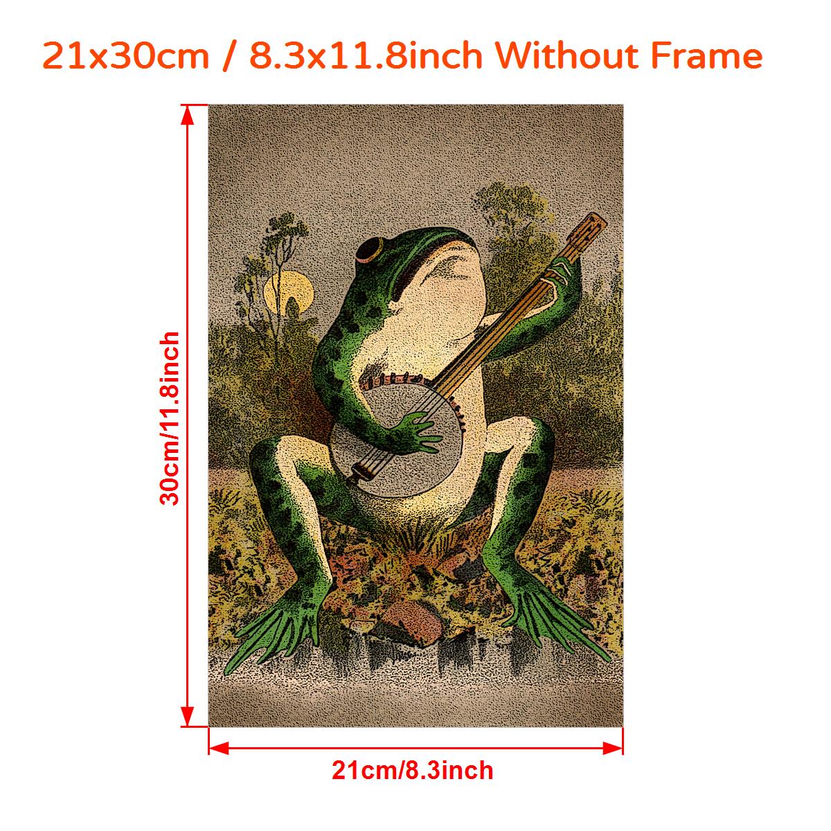 1pc Canvas Print Banjo Frog Poster High Definition Poster Wall Art 1pc-canvas-print-banjo-frog-poster-high-definition-poster-wall-art