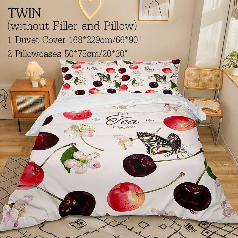 3pcs Duvet Cover Set Butterfly Print Bedding Set Duvet Cover For ...