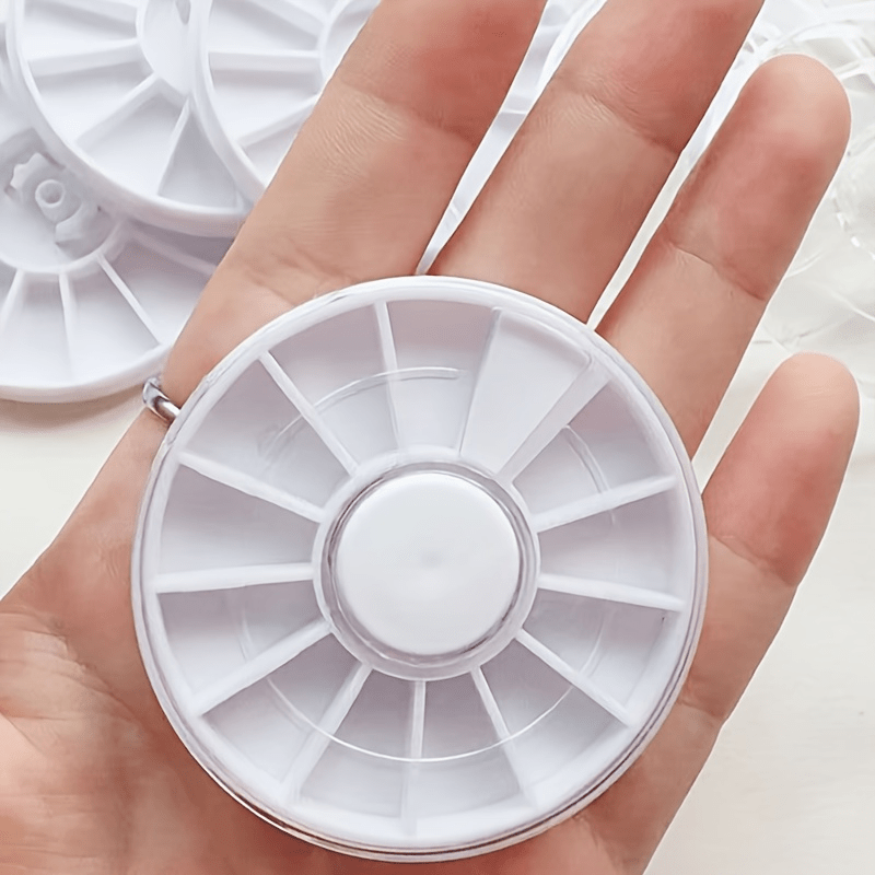 1pc Plastic Simple 12 Grids Wheel Shaped Nail Art Decoration Jewelry ...
