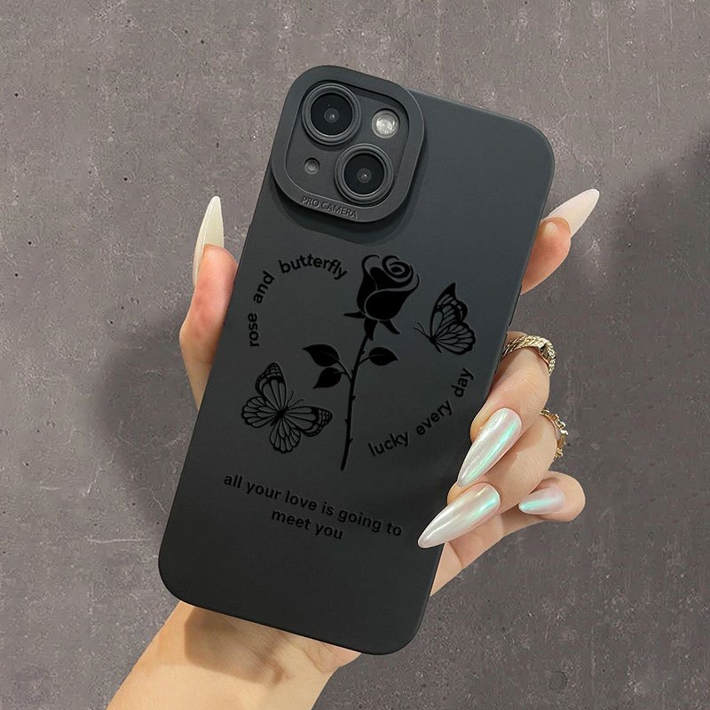 Butterfly Flowers Prined Phone Case - Temu United Kingdom