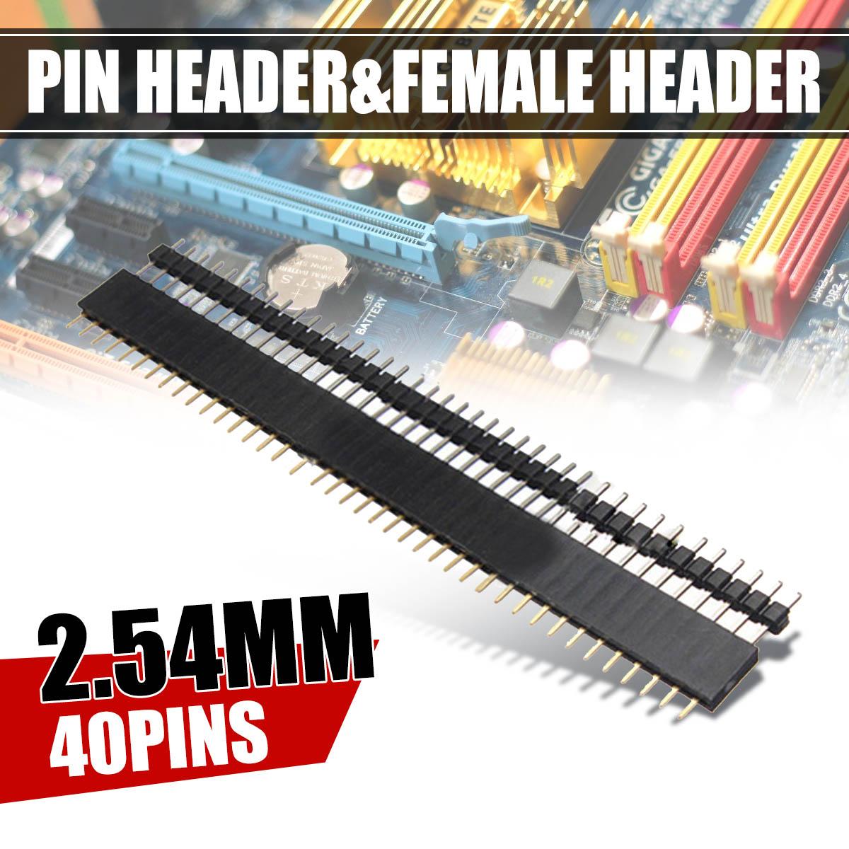 40 pin male female sil socket row strip pcb connector - Temu