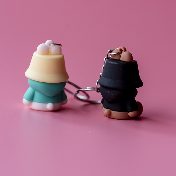 1pc Cartoon Rabbit Keychain Cute Animal Doll Pvc Key Ring - Temu Australia