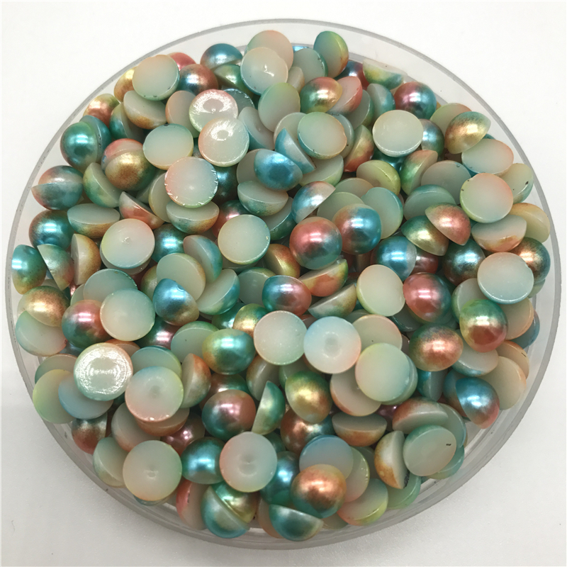 multi color half beads flat back craft diy making - Temu United Kingdom