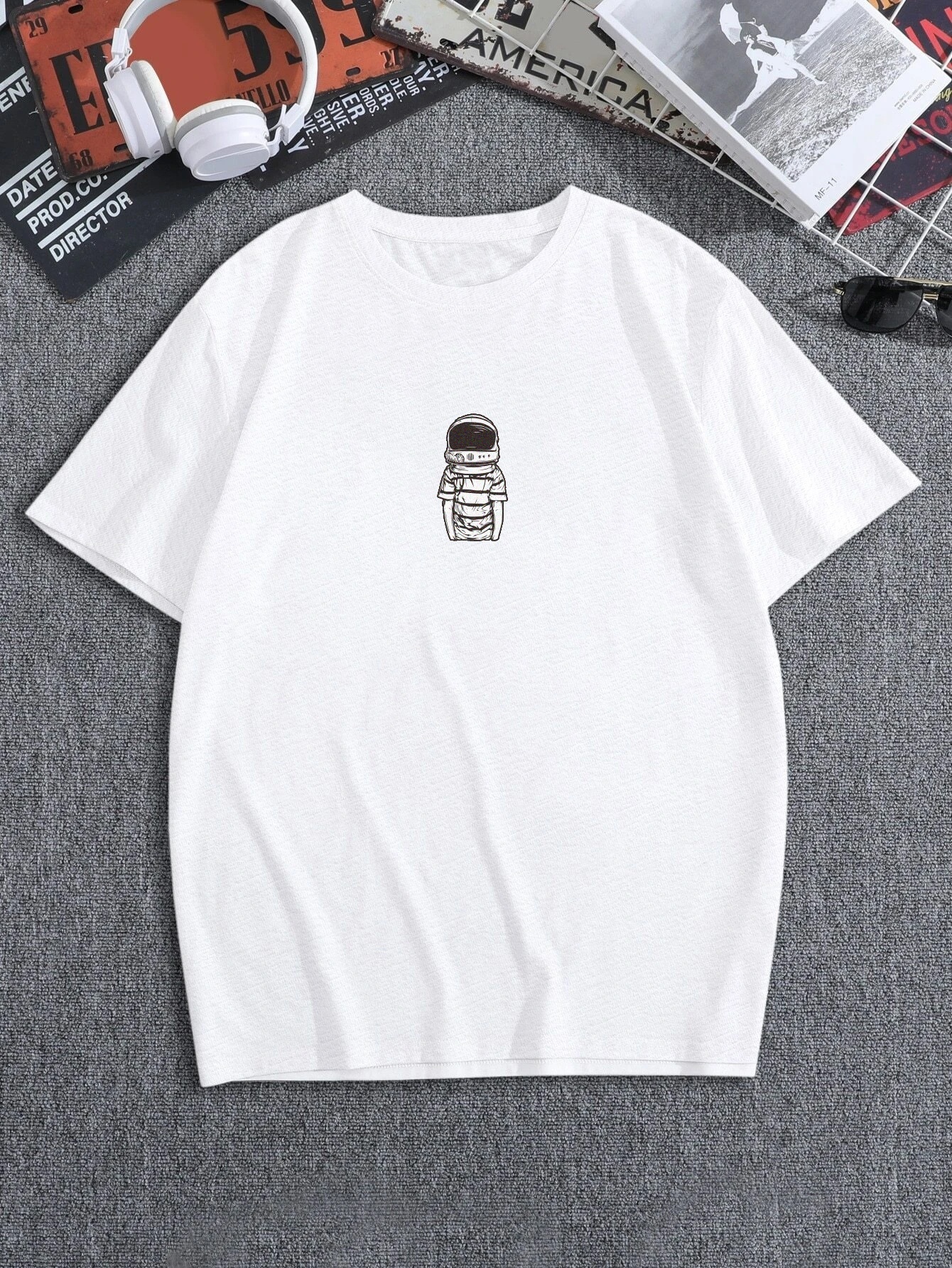 men's plus size astronaut graphic tees summer oversized - Temu Australia