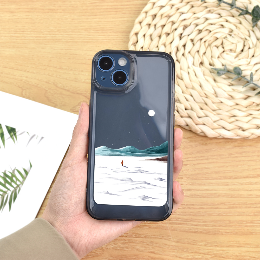 Landscape Transparent Black Lens inclusive Phone Case - Temu Australia