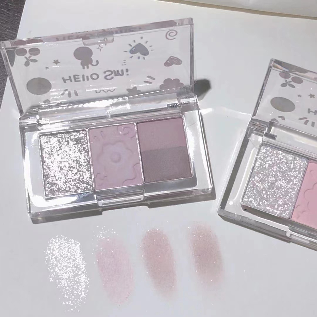 4 Color Eyeshadow Palette Matte Glitter Smokey Punky Gothic Style ...