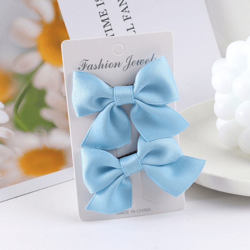 1pair Children's Bow Decor Hair Clips Hairpins Cute Sweet Hair ...