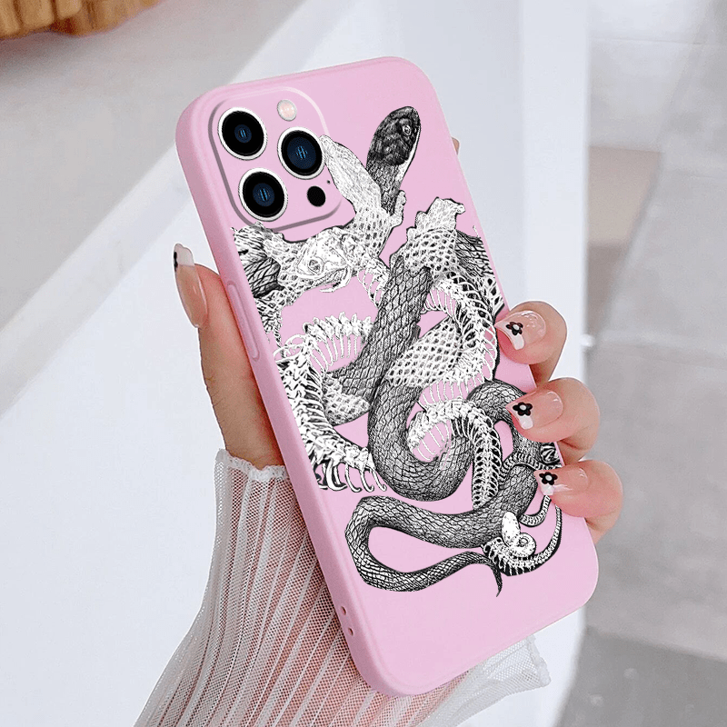 Snake Printed Phone Case Iphone 14 13 12 11 Plus - Temu Netherlands