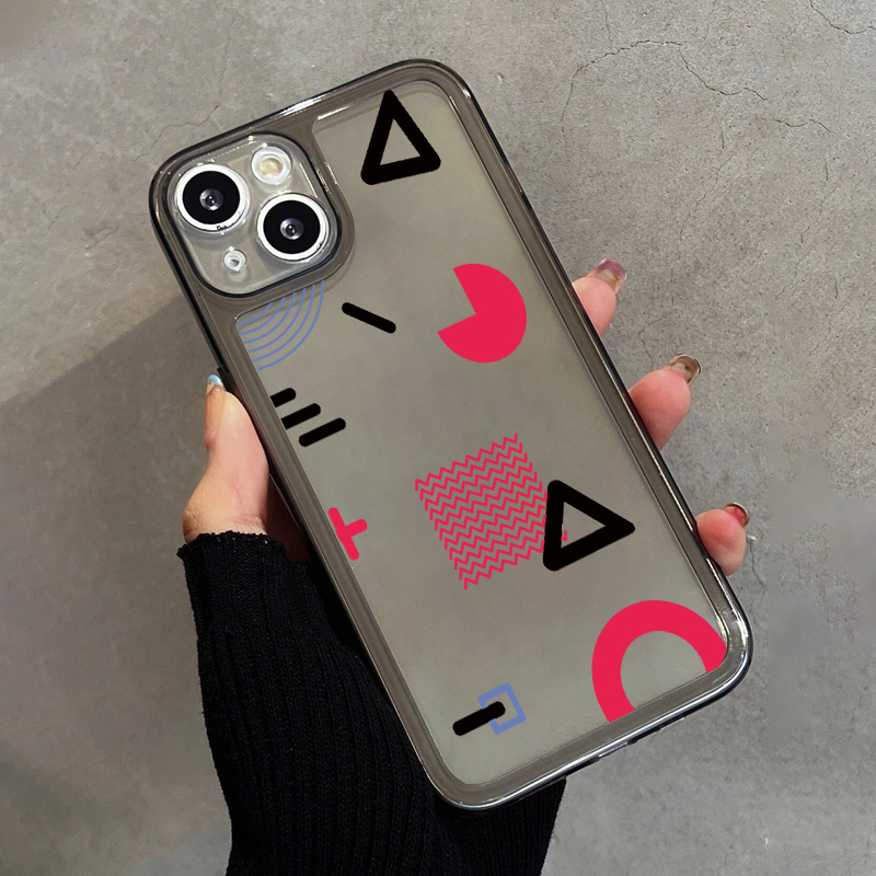 Xh2193 Geometric Figure Pattern Print Silicone Protective - Temu ...