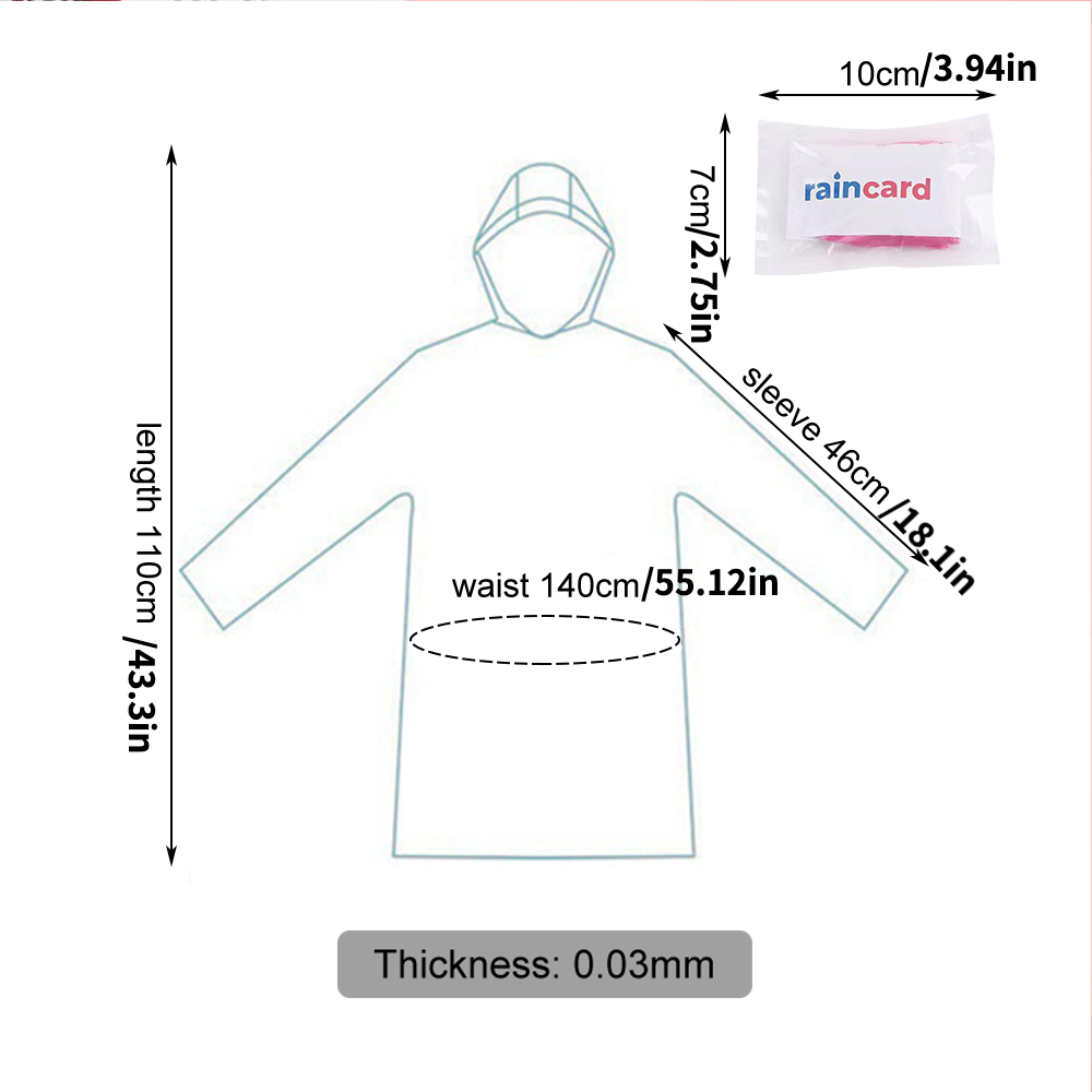 Portable Raincoat Adults Disposable Ponchos Drawstring Hood - Temu