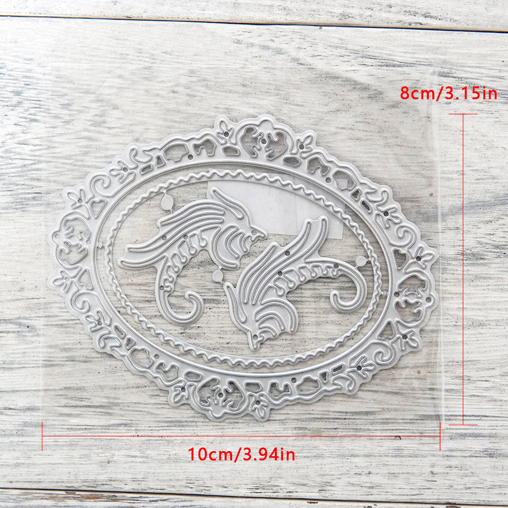 Oval Cut Out Lace Border Cut Stencils Card Paper Craft Diy Template ...