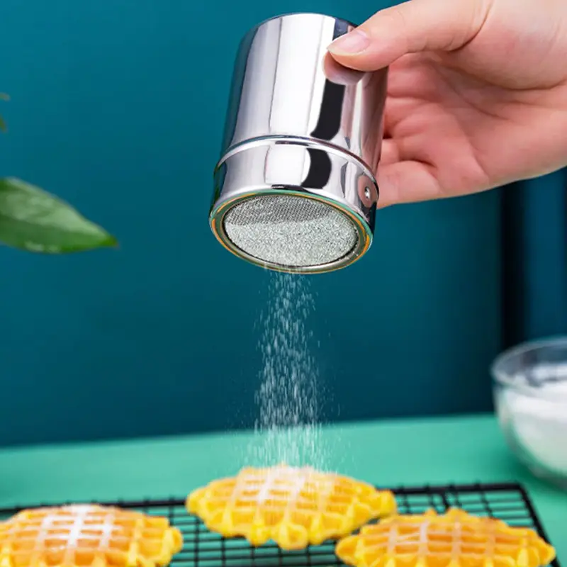 Stainless Steel Powder Sugar Shaker Duster Perfect Cocoa - Temu Stainless Steel Powder Sugar Shaker Duster Perfect Cocoa - Temu