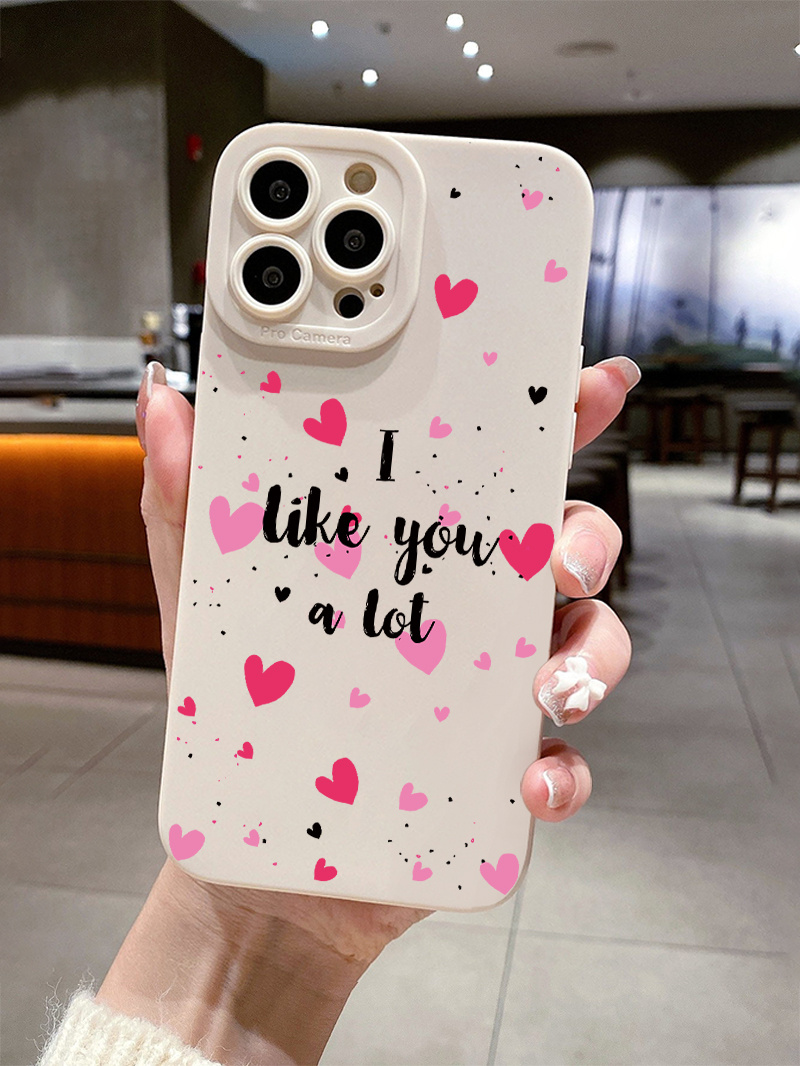 Red Love Letters Graphic Phone Case Iphone 14 13 12 11 - Temu South Africa